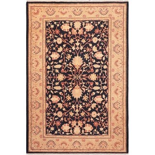 Classic Ziegler Marcela Blue Tan Hand-Knotted Wool Rug - 5'3'' x 7'4 ...