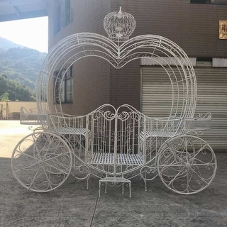 10 Foot Tall Large Heart-Shaped Iron Carriage "Aphrodite" - Bed Bath ...