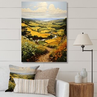 Designart "Farm Harvesting Gold Pastoral II" Farm Wall Art Living Room ...