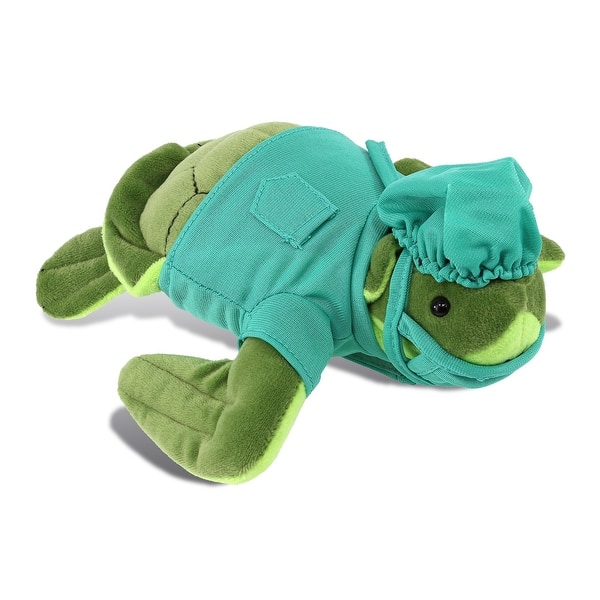 DolliBu Sea Turtle Doctor Plush with Cute Scrub Uniform and Cap Outfit ...