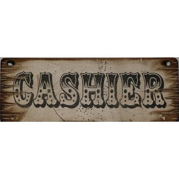 Cowboy Signs Wood Wall Hanging Western Rustic Cashier Brown Black - Bed ...