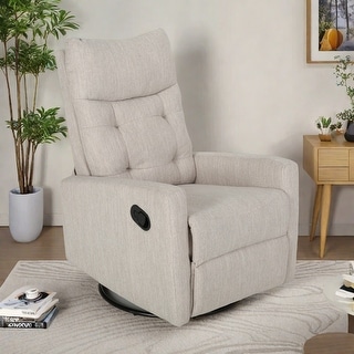 Contemporary Push-Back Recliner Chair with Swivel and Glider - Bed Bath ...
