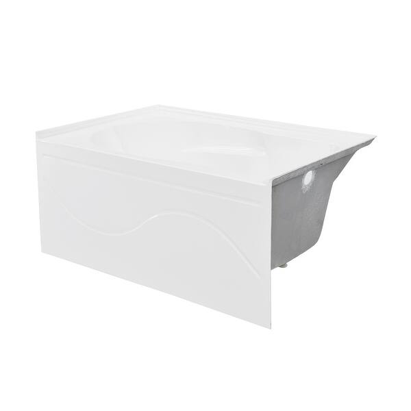 Dieppe 54'' X 30 Bathtub With Apron Right Hand Drain In White - 31.5x54 ...