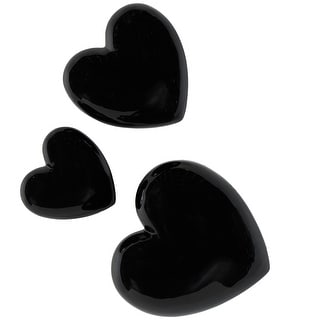 Ceramic Heart Slanted Home Wall Decor with Varying Sizes - Set of 3 ...