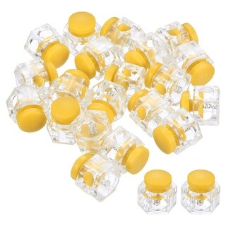 Cord Locks, 20 Pack Hexagonal Spring Toggle Stopper, Clear Yellow ...