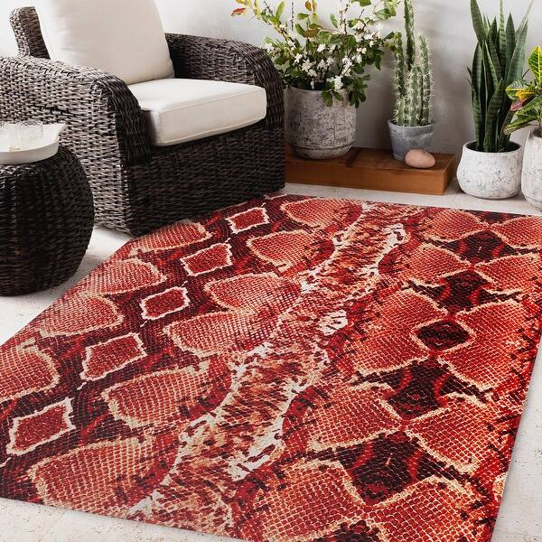 COBRA RED Outdoor Rug By Kavka Designs - Bed Bath & Beyond - 34349100