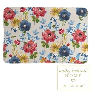 Laural Home Country Bouquet Neutral Memory Foam Rug - Bed Bath & Beyond ...
