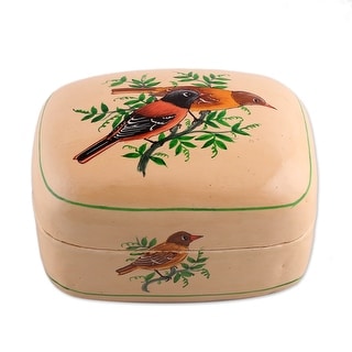 Novica Handmade Bird Saga Papier Mache Decorative Box - Bed Bath ...