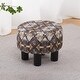 Round Footrest Stool Upholstered Step Stool Sofa Stool - Diamond - Bed ...
