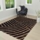 HR Chocolate Brown and White Shag Rug for Living Room Decor Rug Trends ...