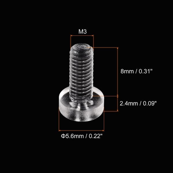 M3x8mm Plastic Phillips Bolts 50pcs PC Pan Head Machine Screws ...