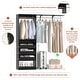 Rackcog 80"-120" W Closet System With 6 Wooden Drawers and 4 Hanging ...