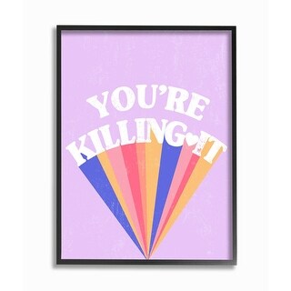 Stupell Retro Pop You're Killing It Motivational Purple Pink Phrase ...