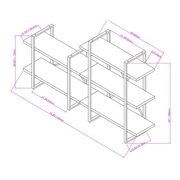 Cynthia Adjustable JD Walnut Wood and Metal Step Display and Steel ...