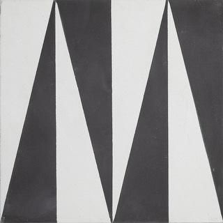 Tiznit Handmade Cement 8x8 Tile in White/Black - Bed Bath & Beyond ...