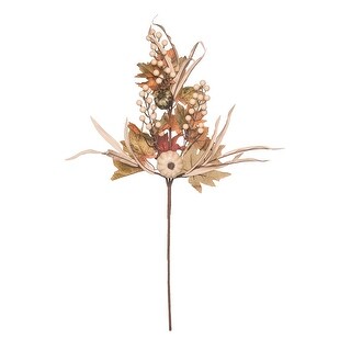 26" Pumpkin and Leaf Mix Fall Harvest Spray - Bed Bath & Beyond - 38305917