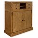 Everett Farmhouse - Drop Lid Desk - Solid Mindy Wood - Latte Brown ...