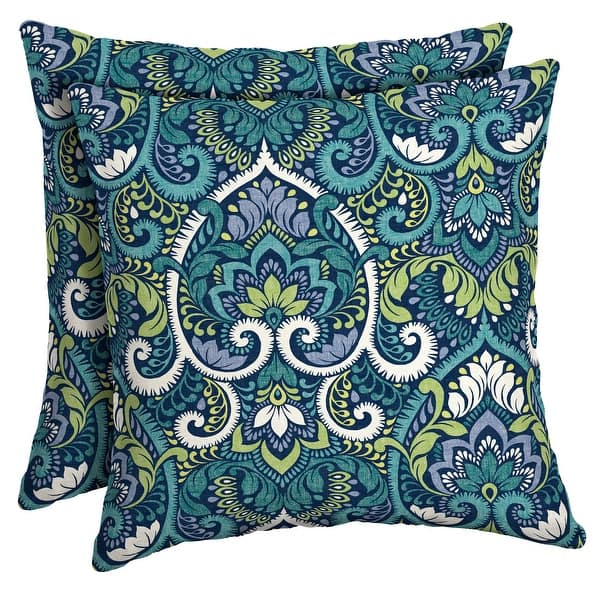 teal patterned cushions