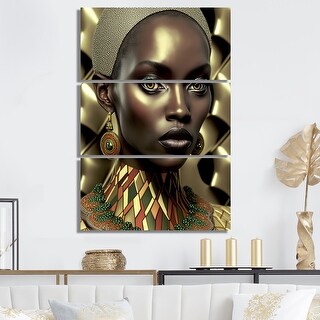 Designart "Portrait Of Glamorous African Lady IV" African American ...