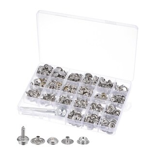 323PCS Canvas Snap Kit Stainless Steel with 3 Tools, Silver Tone ...