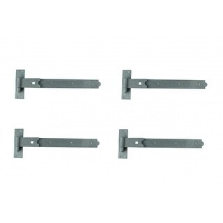 Black Pintle Offset Hinge 19" L Wrought Iron Square Pintle Hinges with ...
