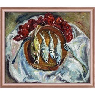 La Pastiche Fish and Tomatoes with Rose Gold Classico Frame, 23" x 27 ...