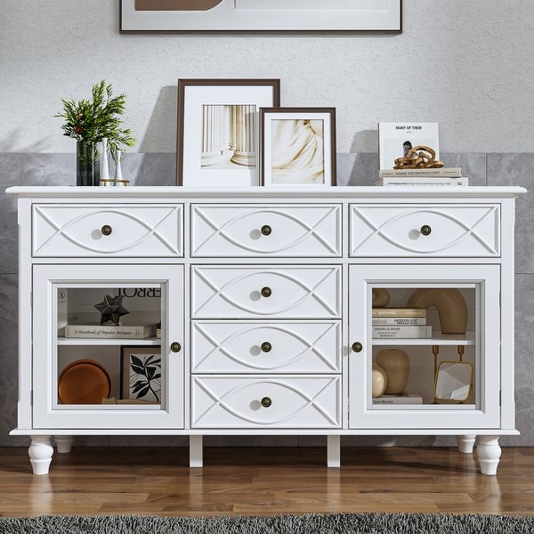 buffet console table white