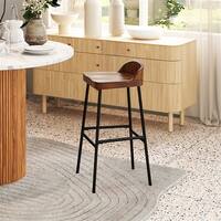 29 Inch Industrial Bar Stools with Low Back - Bed Bath & Beyond - 39526007