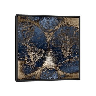 iCanvas "World Map Antique II" by Nature Magick Framed Canvas Print ...