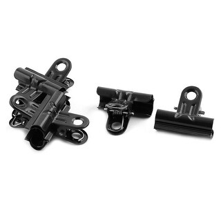 Office Metal Document Invoice Paper Clamp Ticket Binder Clip Black 6pcs ...