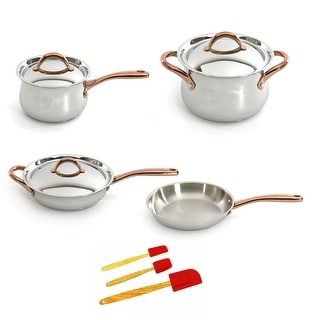 BergHOFF Ouro Gold 10Pc 18/10 Stainless Steel Cookware Set, SS Lids ...