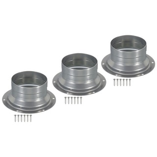 3pcs 3" Duct Connector Flange Metal Exhaust Inlet Outlet Duct Mounting ...