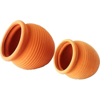 Natural Terracotta Fallen Pot or Hanging Pot with Loops Handles - Bed ...
