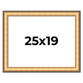 25x19 Frame Gold Plein Aire Solid Wood Picture Frame Width 2 Inches ...