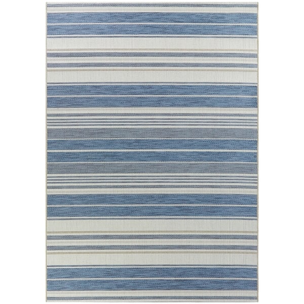 Alexie Coastal Stripes Indoor/ Outdoor Area Rug - Bed Bath & Beyond ...