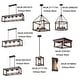 Daniela 5-light Antique Black Metal and Natural Wood Glass Chandelier ...