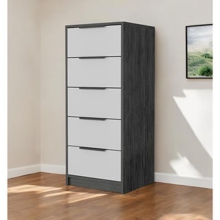 Space-Saving 5-Drawer Storage Chest for Bedroom with Modern Two-Tone ...