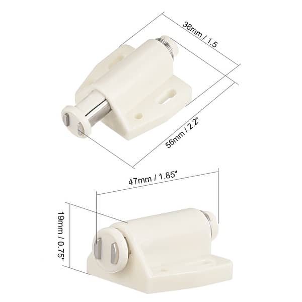 Magnetic Touch Catch Latch Closures Nylon White for Cabinet Door ...