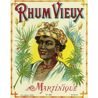 Rhum Vieux Martinique Brand Rum - Vintage Label (Art Print - Multiple ...