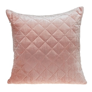 Tufted Diamond Pink Transitional Square Pillow - Bed Bath & Beyond ...