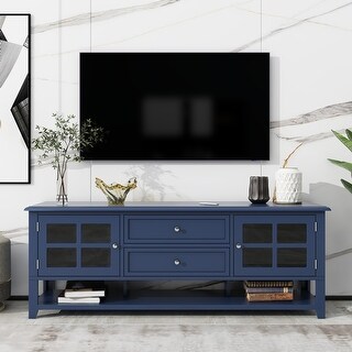 TV Stand for TVs Up to 60" - Modern Media Console with Concealed ...