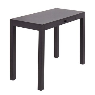 Contemporary Office Desk in Black Wood - Bed Bath & Beyond - 39585745