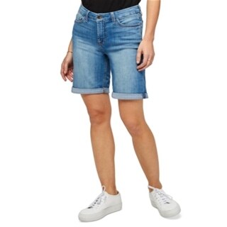 JEN7 Women's High Waist Denim Bermuda Shorts Blue Size 18 - Bed Bath ...