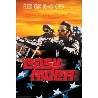 Easy Rider Live Free/Ride Free Art Poster - 24 x 36 Inch - Bed Bath ...