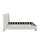 Modern Boucle Upholstered Platform Bed with Wingback Headboard and ...