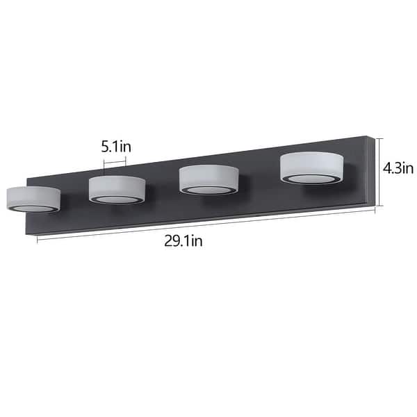 LED Modern 4-Light Vanity Lights Fixtures Over Mirror Bathroom Wall ...