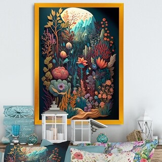 Designart "Bounties And Blooming Wilderness Blessings VI" Floral ...