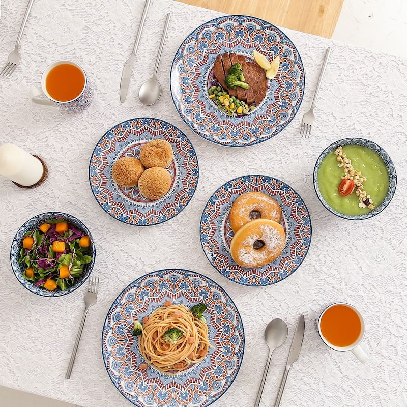 vancasso Mandala Bohemian Porcelain Dinnerware Set (Service for 4 ...