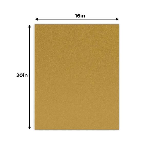 Metallic Gold 16x20 Backing Board - Uncut Photo Mat Board (50-Sheets ...