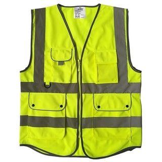 ALEKO Safety Vest X-Large size with Pockets Class 2 ANSI/ISEA Compliant ...